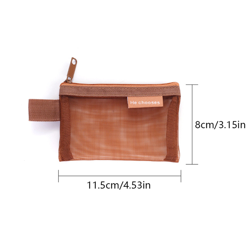 BeliefMelief Hot SaleNew style New Retro Transparent Mesh Zipper Coin Bag ID Bank Card Organizer ...