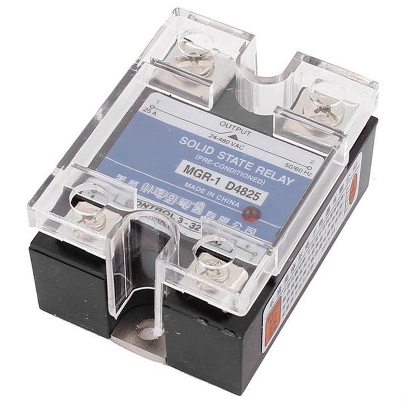 SSR 25A 3-32V DC To 24-480V AC Single Phase Solid State Relay DC ...