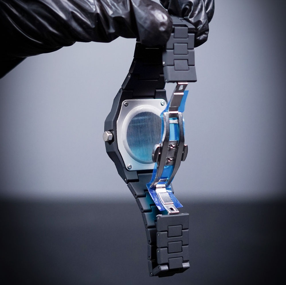 Pack of 02 - Black arabic aura watch for men black dial with Arabic ...