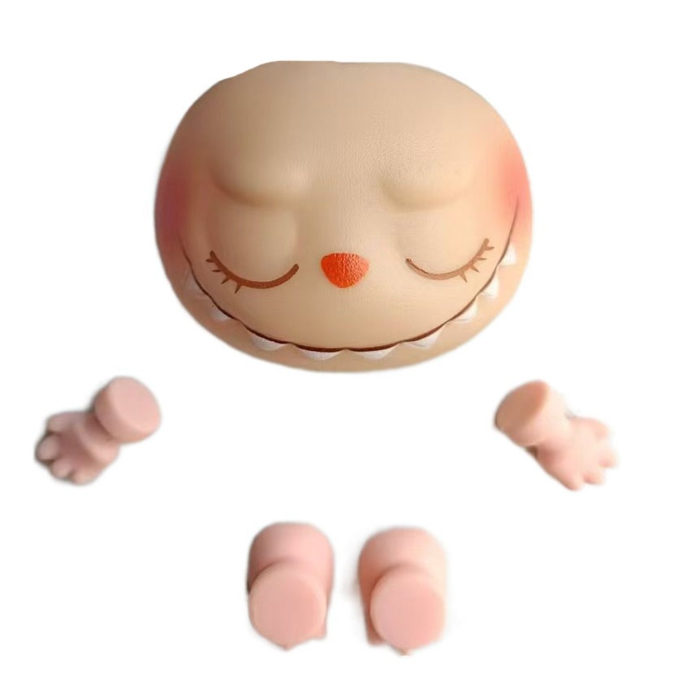 Kawaii Vinyl Labubu Face Mold Crafts Collectable Model Labubu Hands ...
