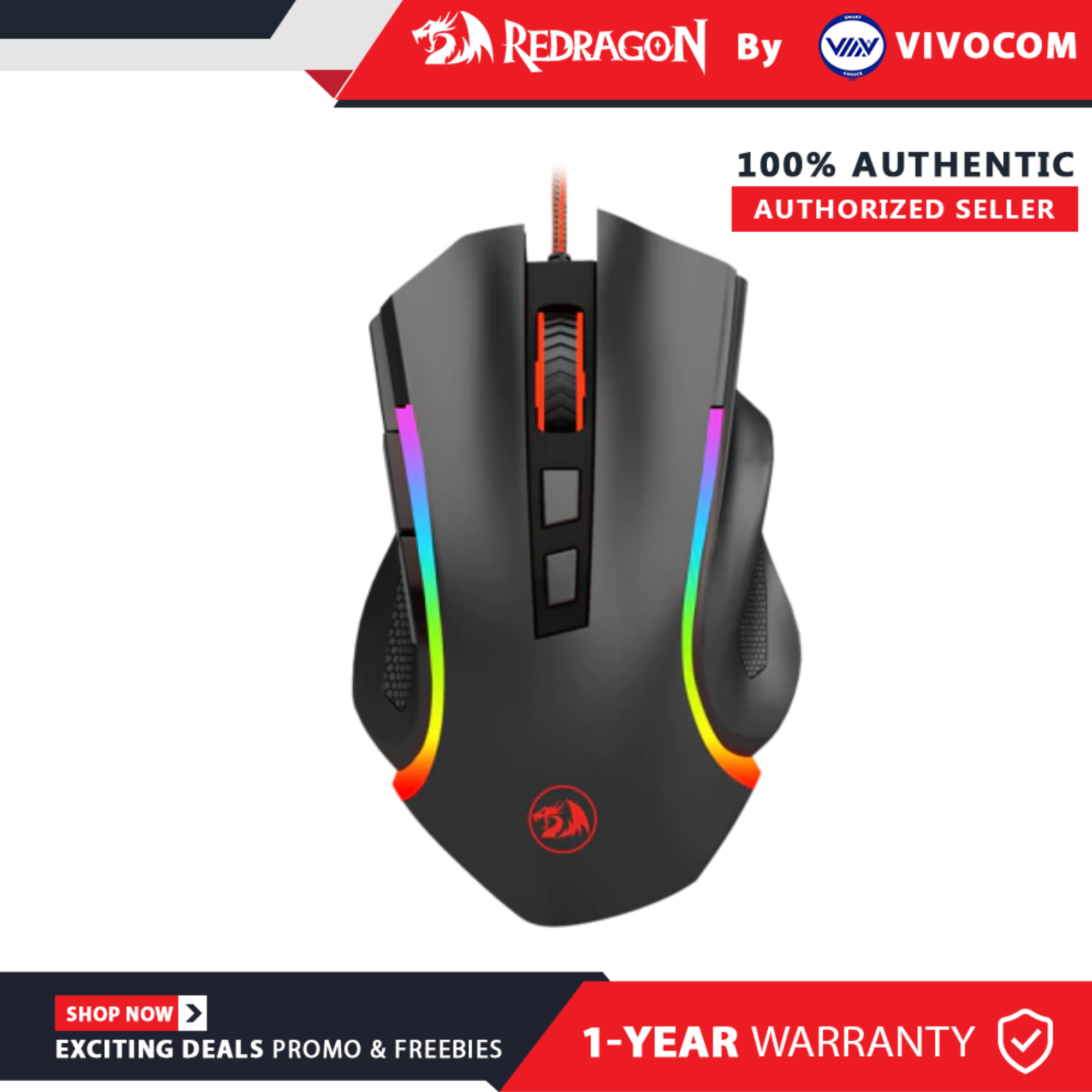 Redragon M607 Griffin 7200 DPI RGB Gaming Mouse | Lazada PH