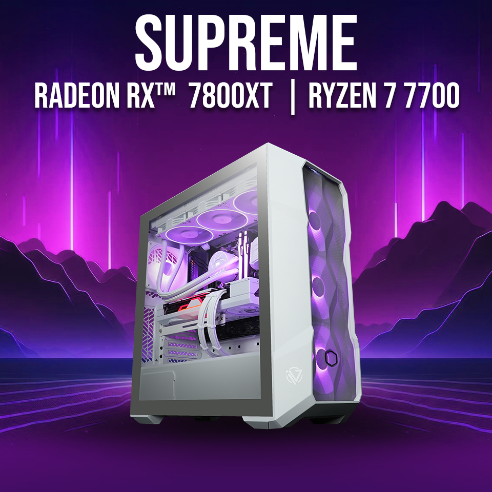 INVADER SUPREME S25 | RX 7800XT | RYZEN 7 7700 GAMING DESKTOP | Lazada ...