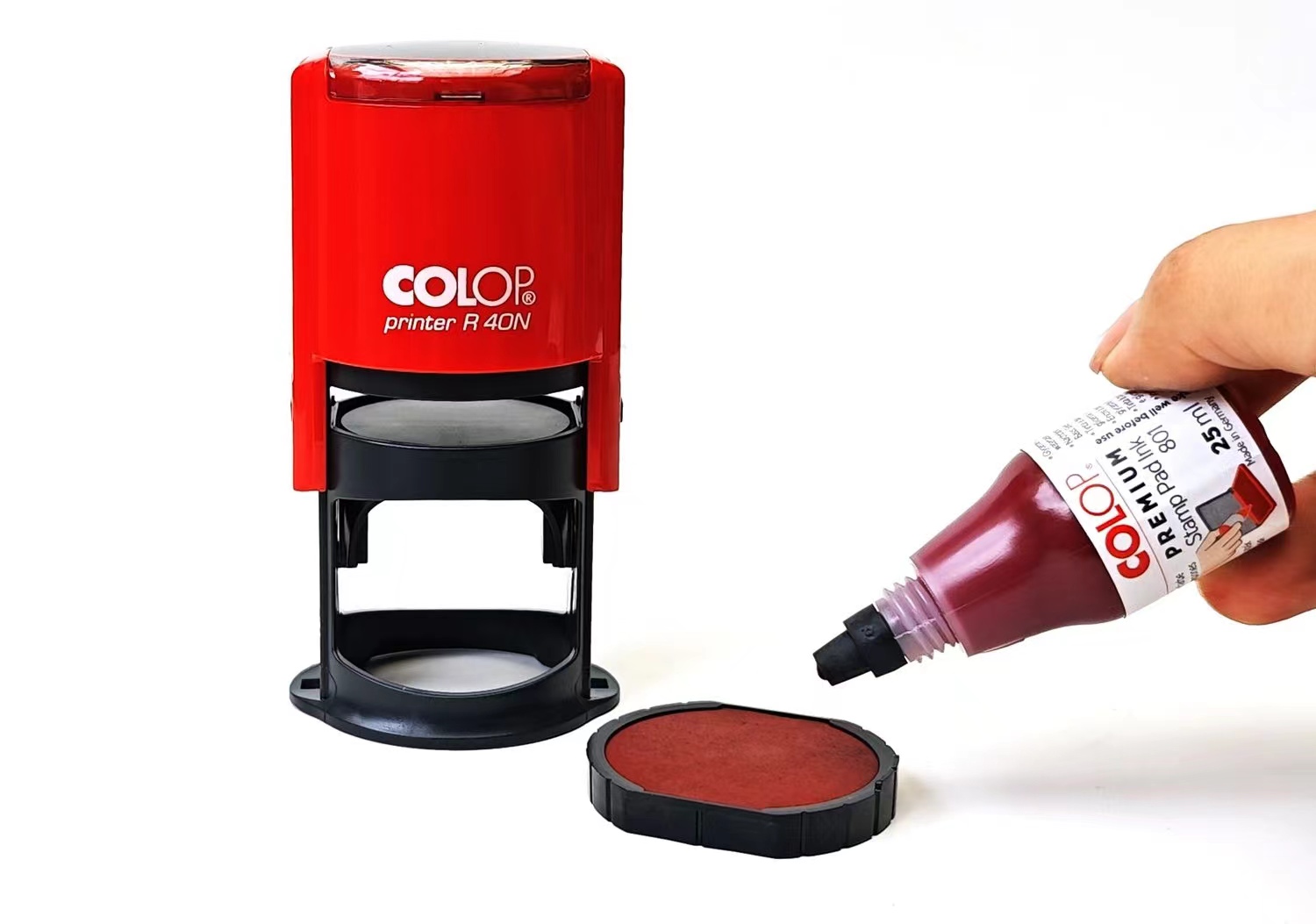 【Wildfolk Studio】Colop printing ink 801 red, blue, black, red and blue ...