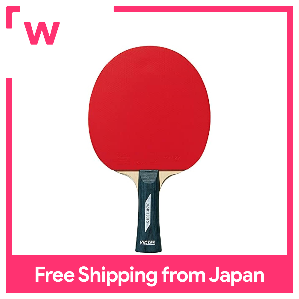 VICTAS Table Tennis Racket Rubberized Racket BASIC 1500 S BASIC 1500S Shake Hand Flare 320010 ...