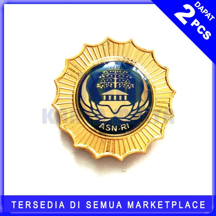 KM - Pin Logo ASN Korpri Warna Biru Merah Hitam Kuning - Lencana Korpri ...