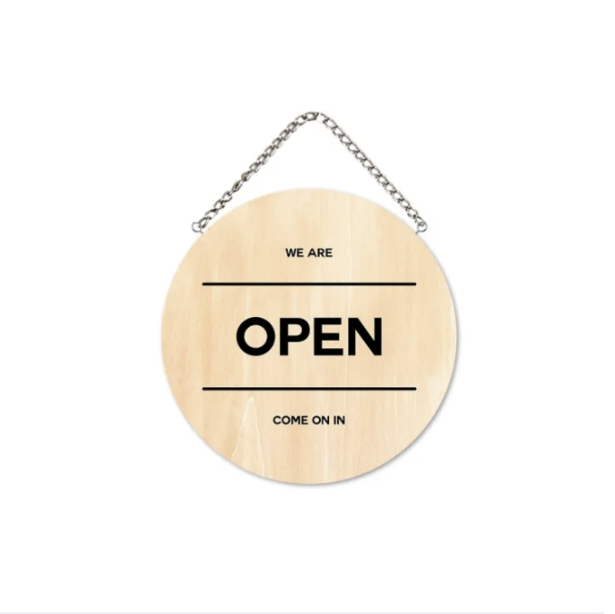 open close signage back to back logo signage sign open and close ...