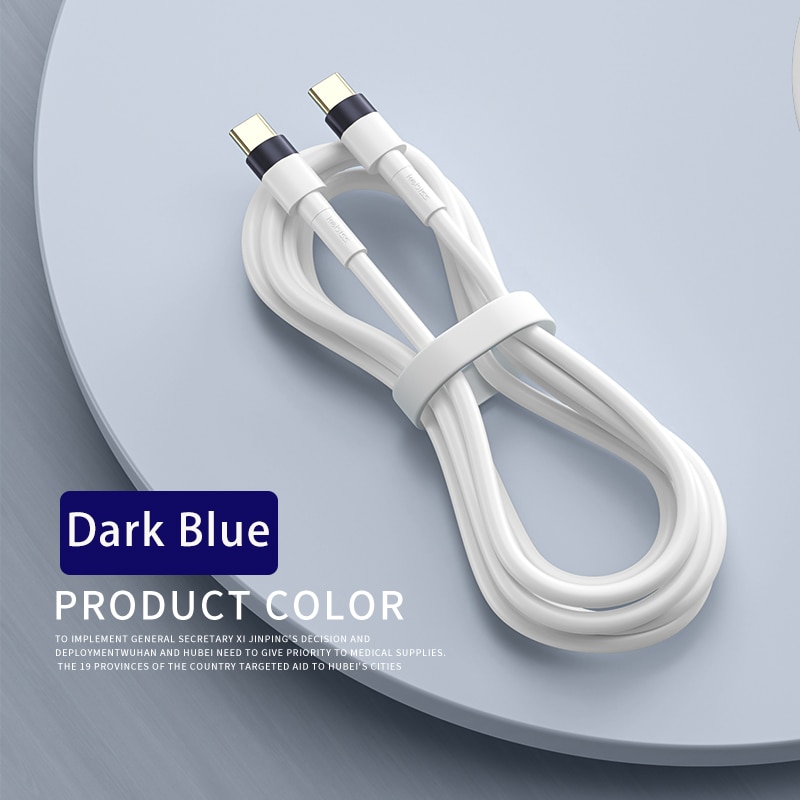 PD 65W 6A USB C To USB C Fast Charging Date Cable For Xiaomi Redmi ...