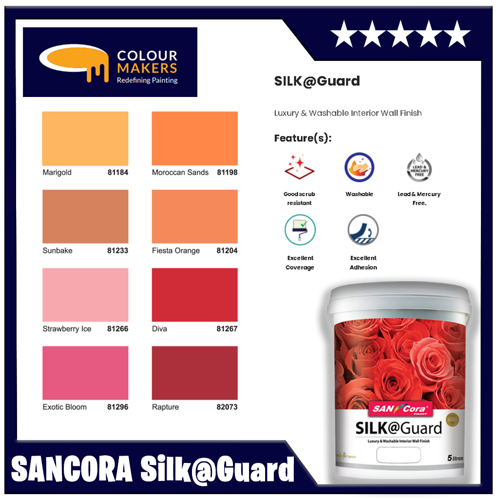 SANCORA Silk Guard Luxury and Washable Interior Wall Finish 1 lite 5 ...