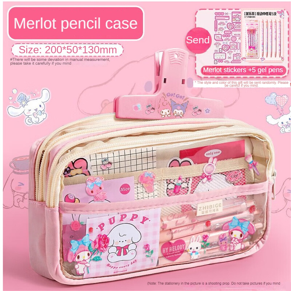 Pencil Case Large Capacity Cute Student Stationery Storage Pencil Bag ...