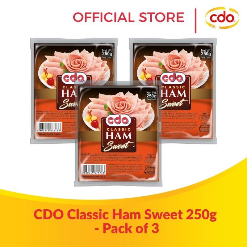 CDO Classic Sweet Ham 250g - Pack of 3 | Lazada PH