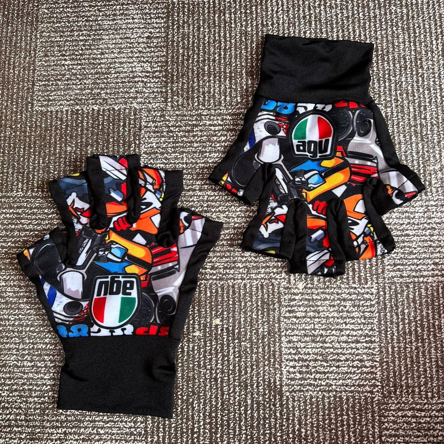 AGV motor riding gear gloves full sublimation high quality fabrics ...