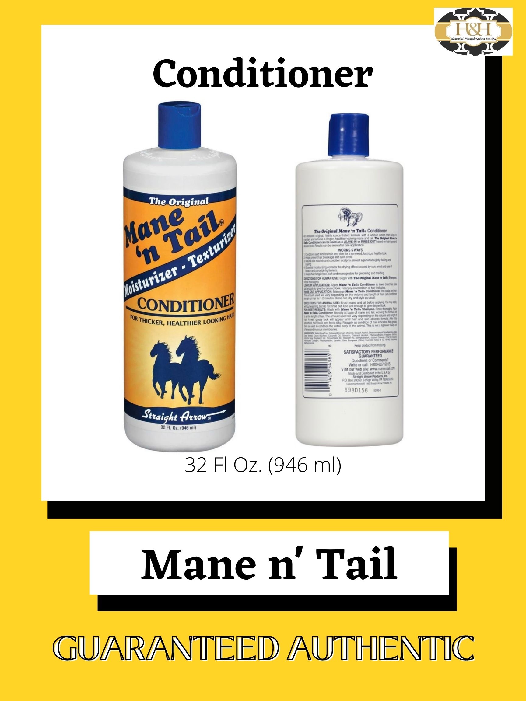 🇺🇸Authentic Mane 'n Tail Conditioner Moisturizer Texturizer 32 Fl Oz ...