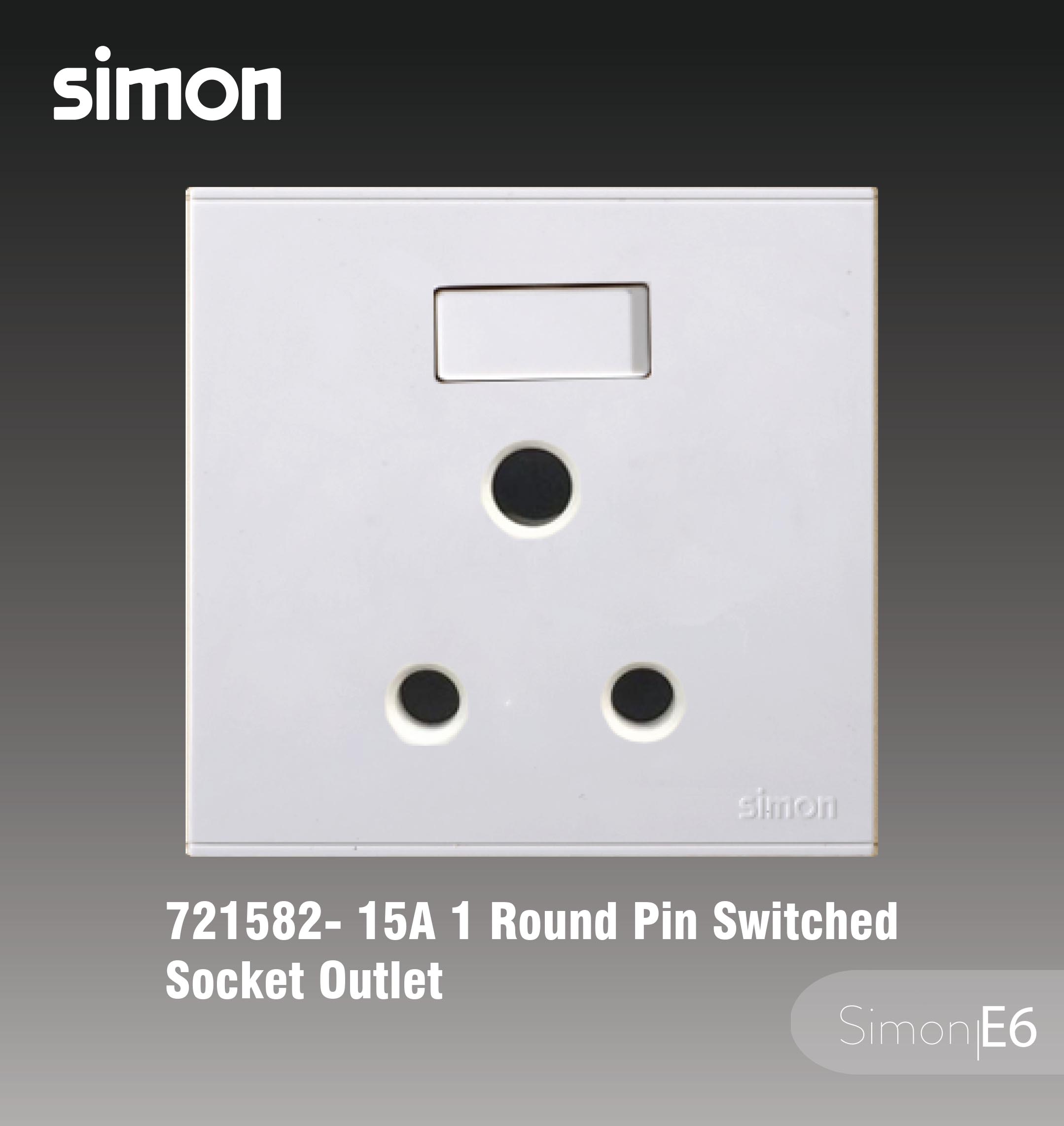 SIMON[European Brand] E6 Series White Switch / Switches & Socket Outlet ...