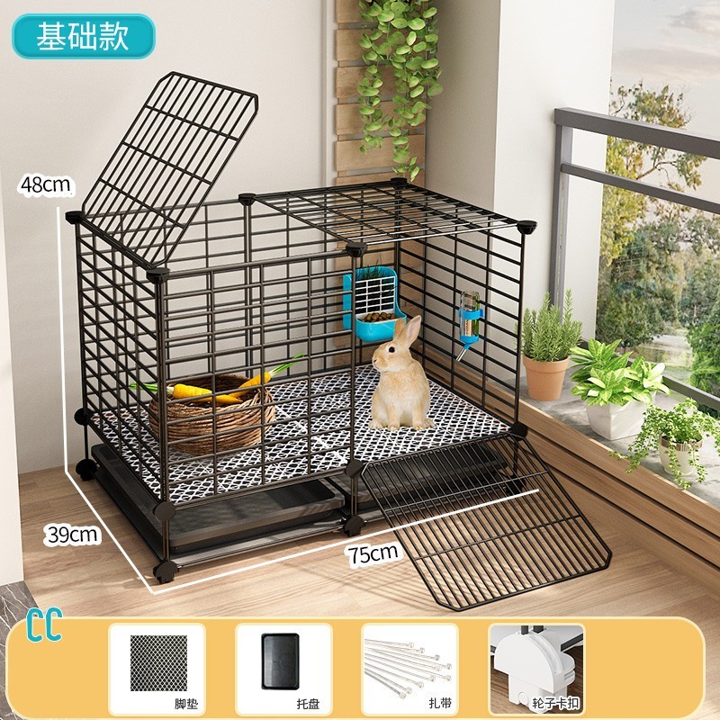 Rabbit Cage Household Indoor Urine Spray Prevention Large Automatic