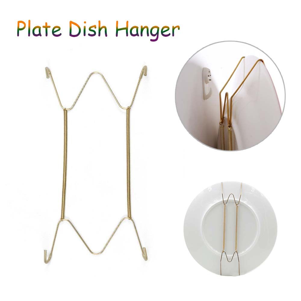 Metal Hanging Dish Wall Display Fixed Art Plate Dish Hanger Dish Spring ...