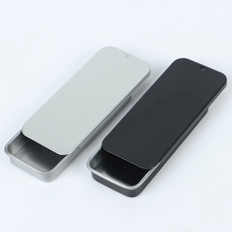 Portable Tin Box Mini Iron Slide Cover Storage Jewelry Pill Cases ...
