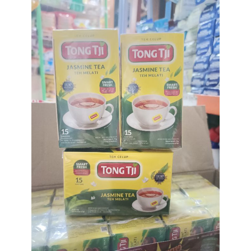 TEH CELUP TONG TJI JASMINE TEA | ORIGINAL TEA ISI 25 BAG FREE CANISTER ...