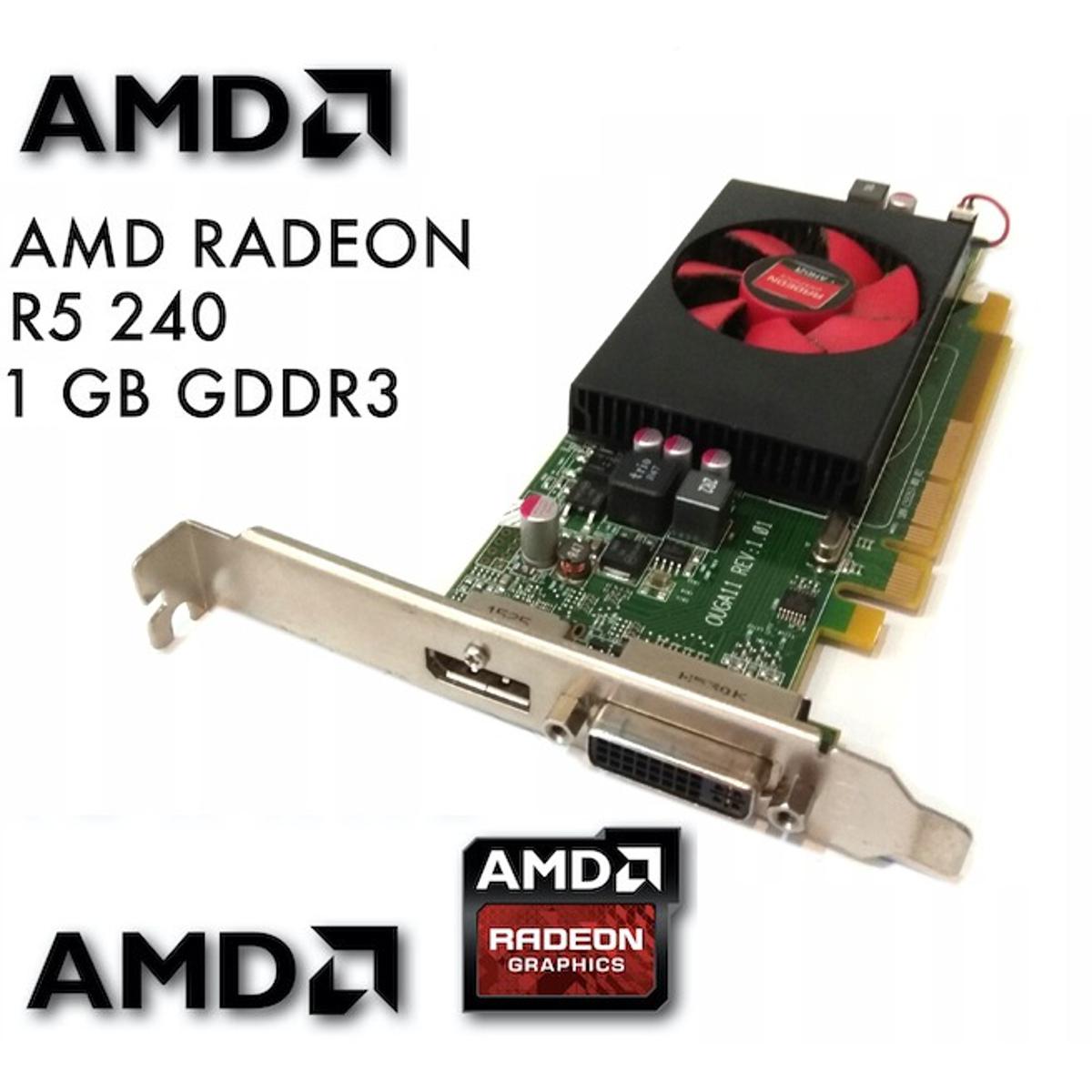 AMD Radeon R5-240 1GB DDR3 DirectX12 1GB DDR3 HD Video Graphics ...