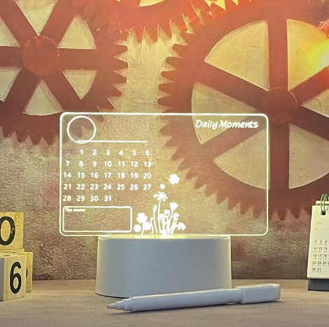 Creative Calendar Notepad Light USB LED Night Lamp Message Board Plan ...