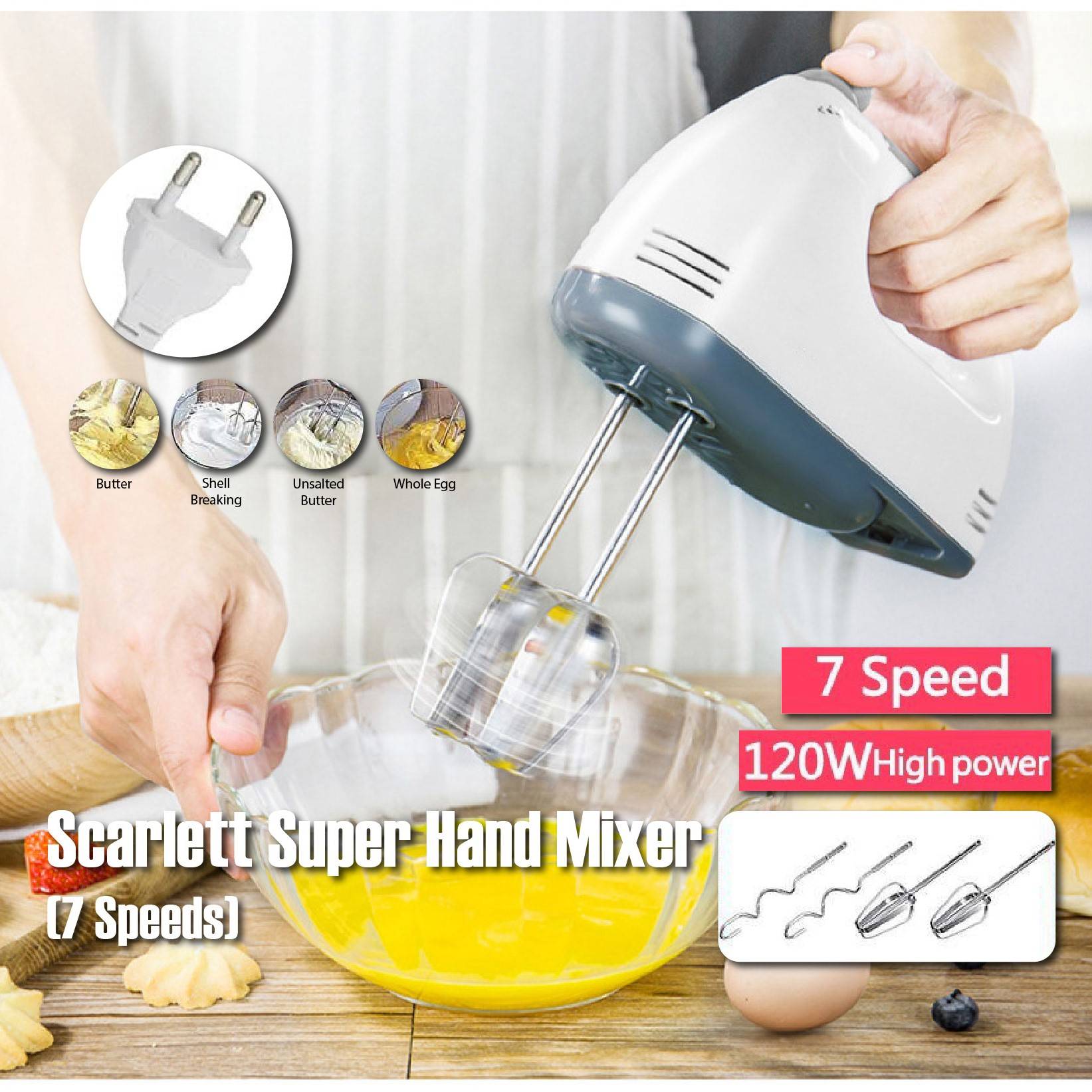 Electric 7 Speed Cake Beater, Hand Mixer 180W | Daraz.lk