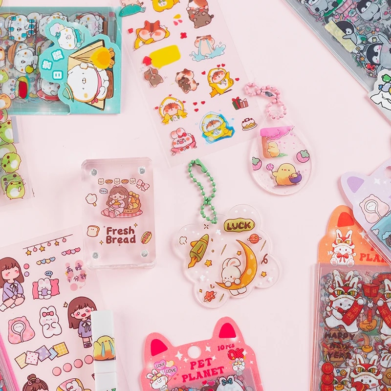 150PCS+ Card Kawaii Scrapbooking Bicycle Decals Gift Frog Students ...