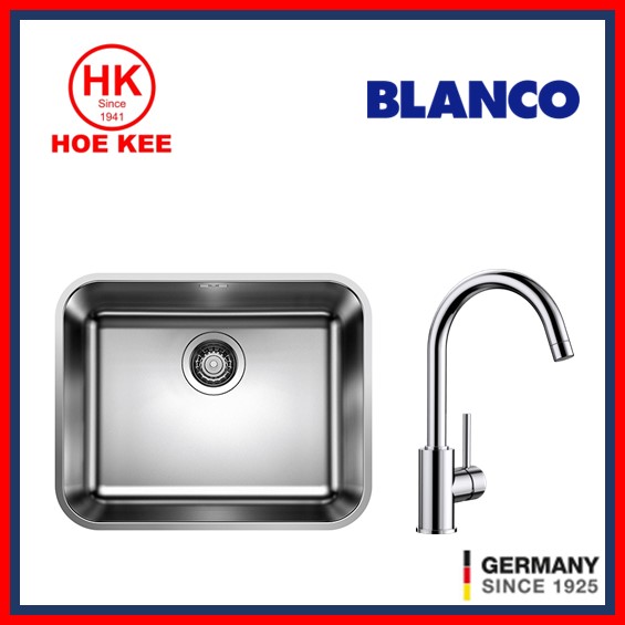 Blanco Supra 500-U Stainless Steel Kitchen Sink + Blanco Mida XL Sink ...