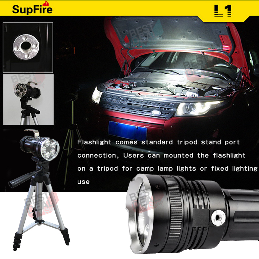SupFire L1 CREE XML-U2 5*Emitters LED Flashlight 3800 Lumens 50W ไฟฉาย ...