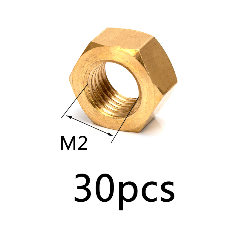 M1.4 M1.6 M2 M2.5 M3 M4 M5 M6 M8 M10 M12 M14 M16 Screw Bolt Solid Brass Copper Hex Hexagon Nuts ...