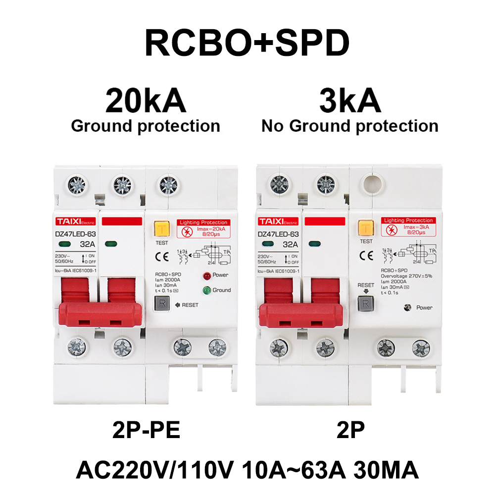 【Limited Time Only】 Spd Residual Current Circuit Breaker With Surge ...