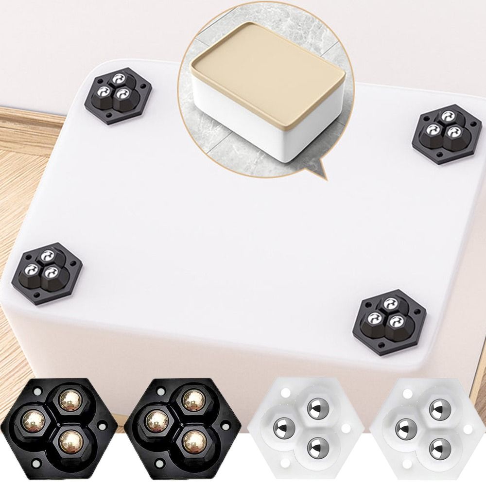 Durable Self Adhesive Furniture Casters Wheels 360° Rotating Mute Ball ...