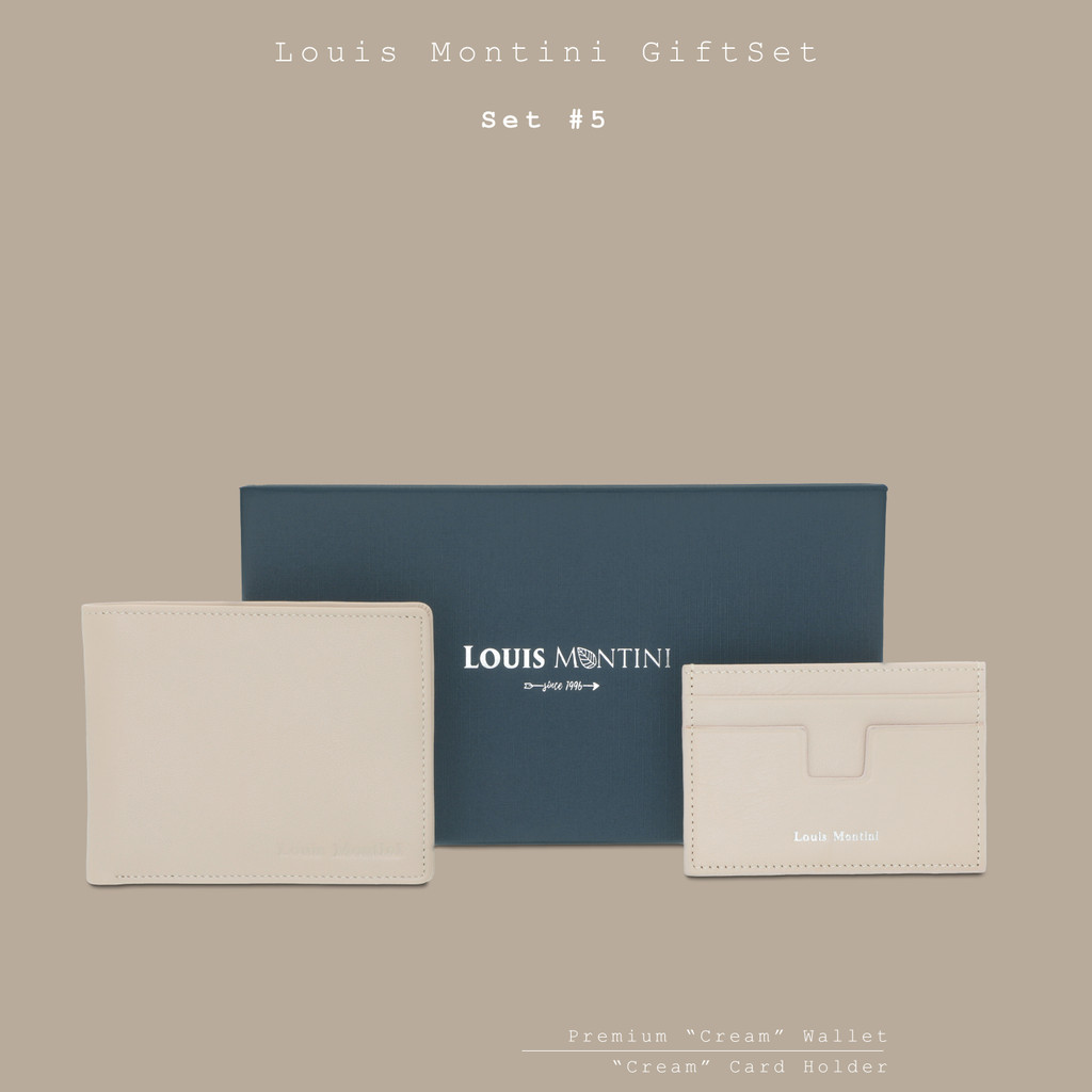 Louis Montini (Neville) ชุดกิฟเซ็ท กระเป๋าสตางค์หนังแท้ และ กระเป๋า ...
