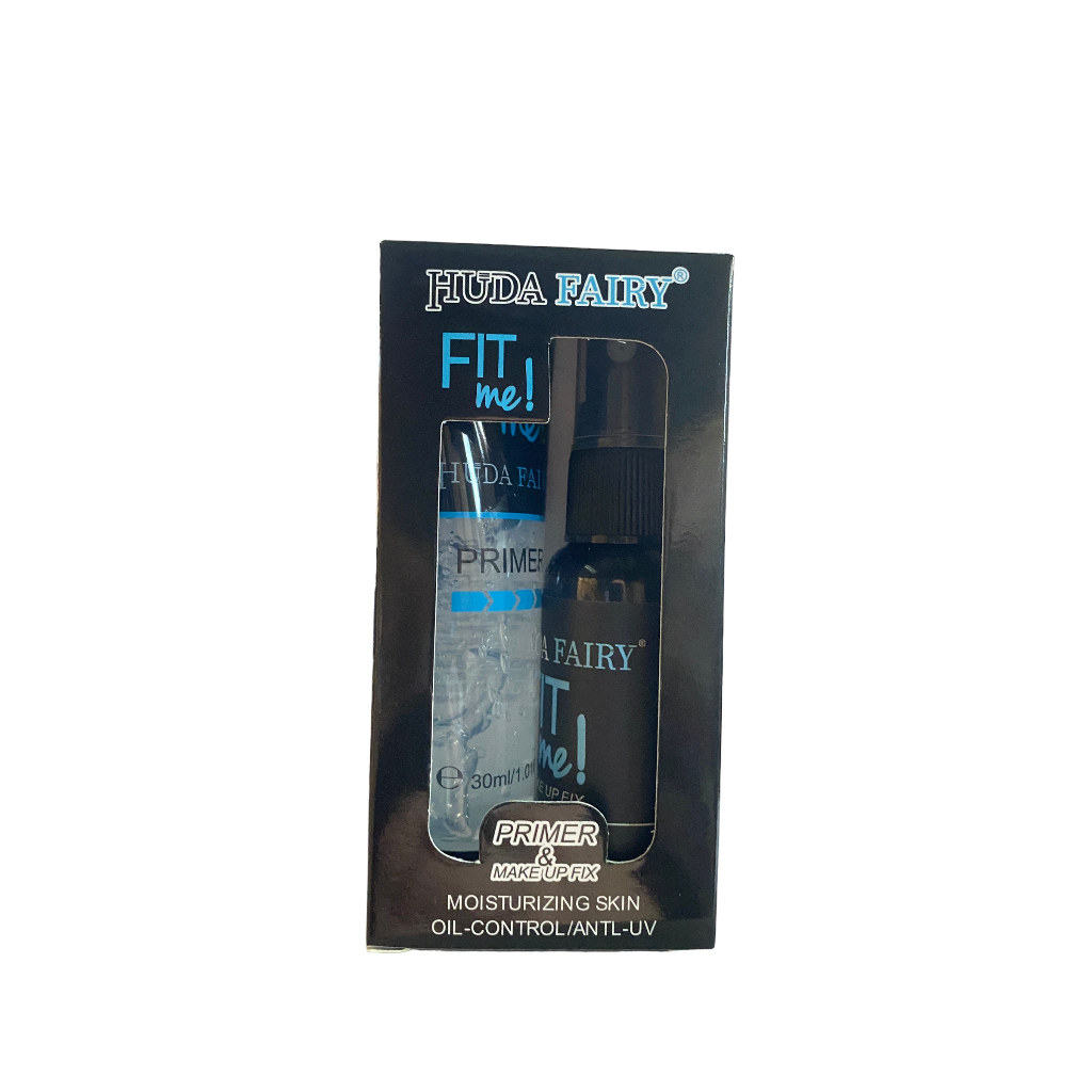huda fairy NEW FIT ME 2in1 primer & make up fix moisturizing skin oil ...