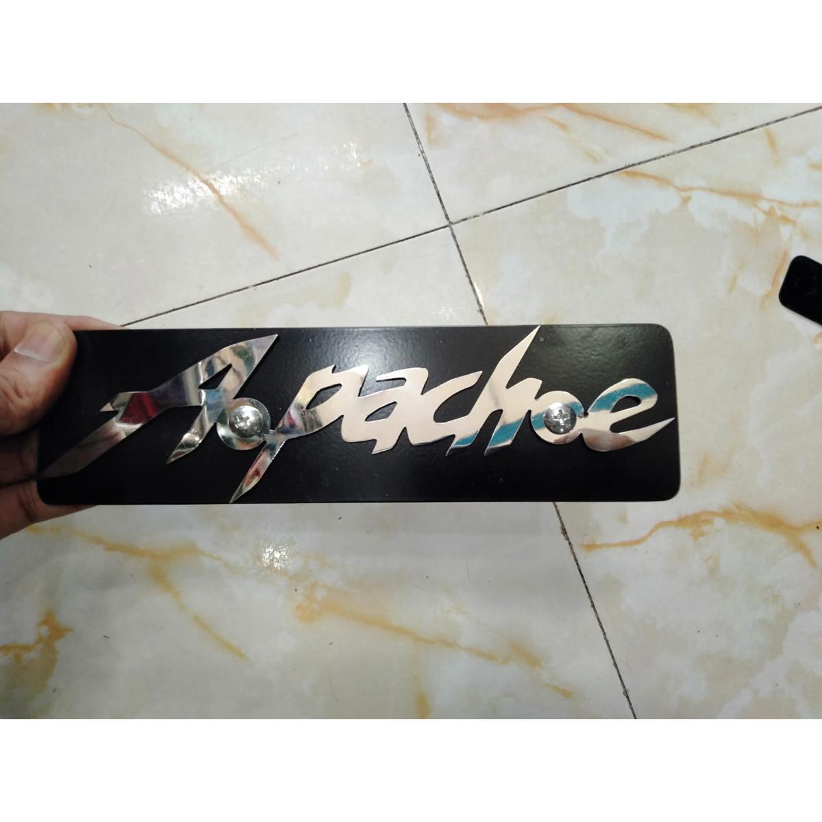 TVS Apache RTR 150, 160, 200 Bike Stainless Steel Front Visor Name ...