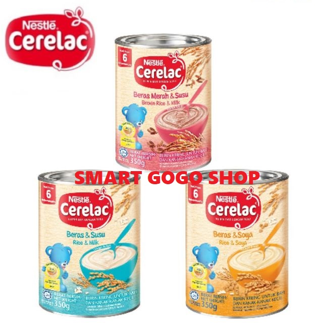 NESTLE-CERELAC 350G(Rice Milk/Rice Soya/Brown Rice) | Lazada