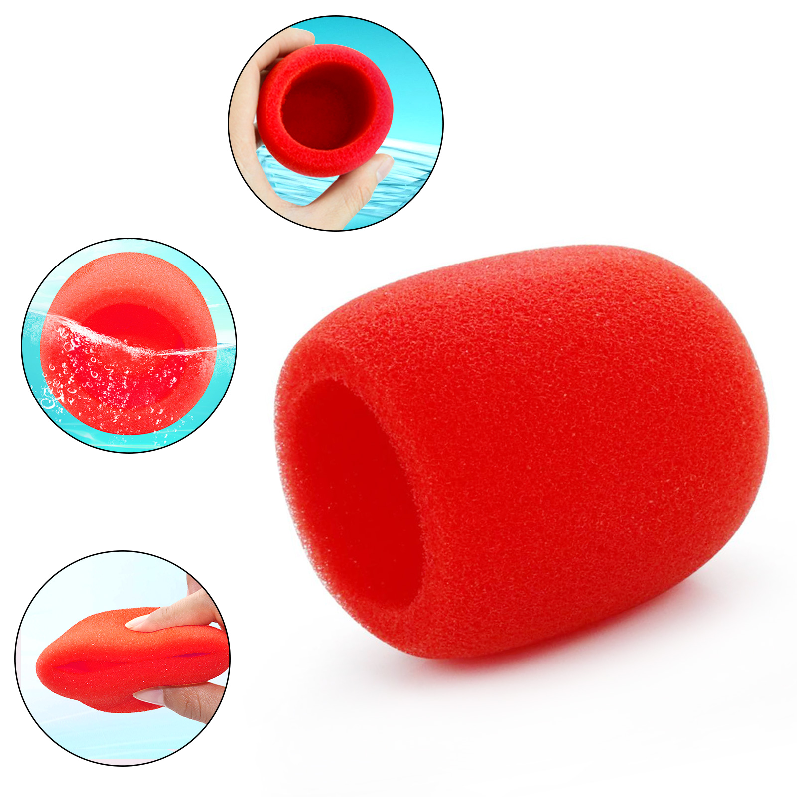 1pc Handheld Stage Mic Cover Shape Microphone Windscreen Foam Mic Cover ...