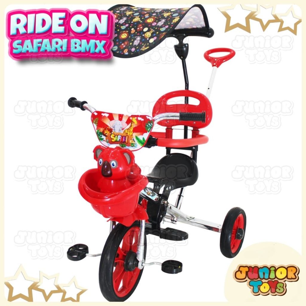 Sepeda Anak Tiga Roda Canopy Tricycle Safety Bar Dorongan | Lazada ...