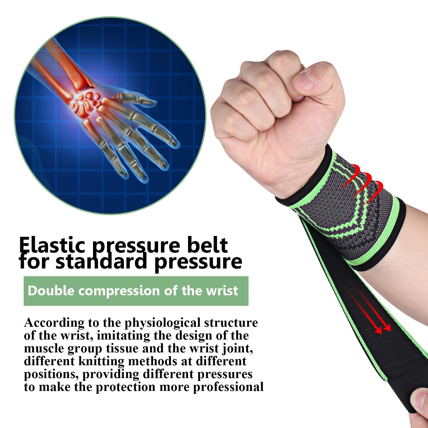 Band Strap Therapy Pads Sport Protection Basketball Gym Breathable ...