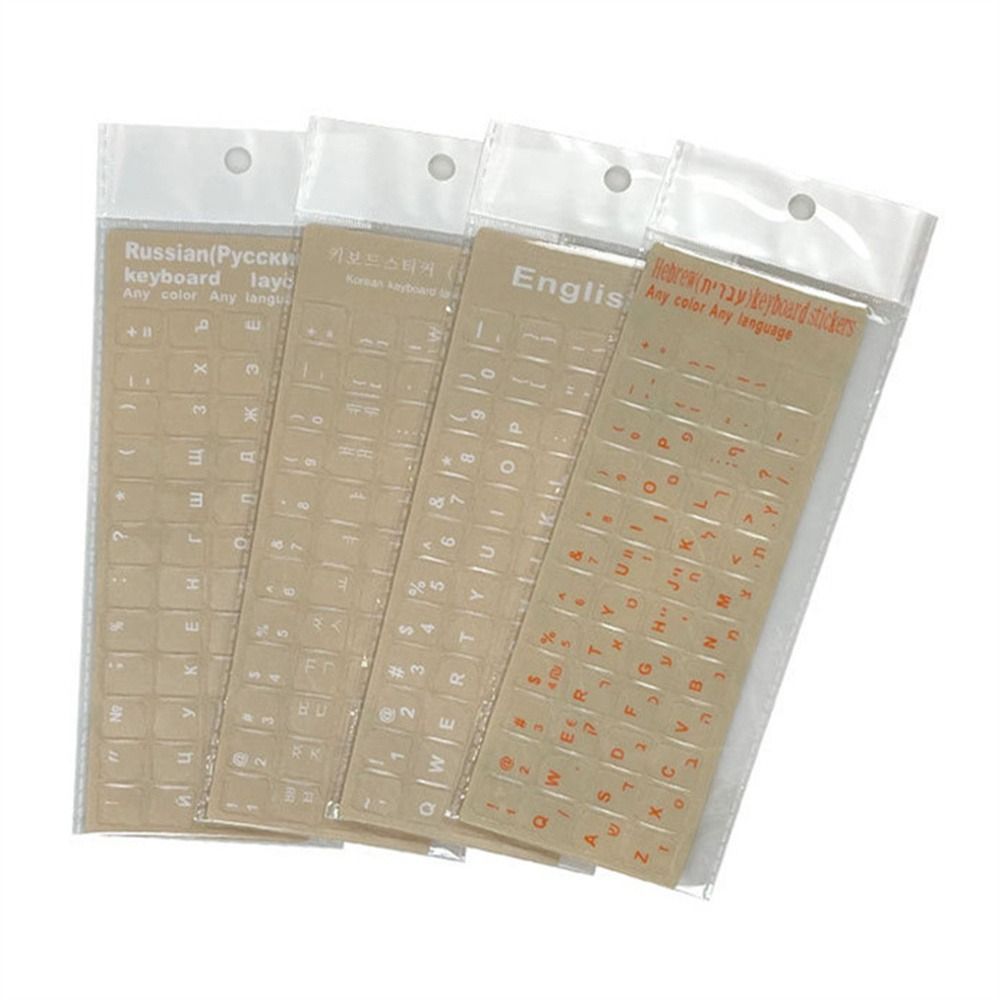 For PC Transparent Hebrew Dust Protection Russian Film Keyboard Letter ...