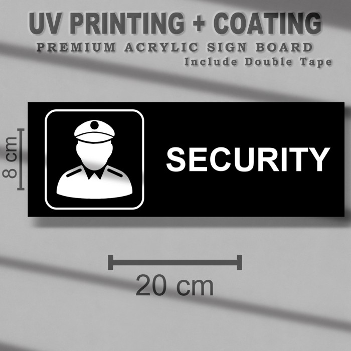 Label Tanda Security Akrilik Sign Board Satpam Acrylic SAUV71 | Lazada ...