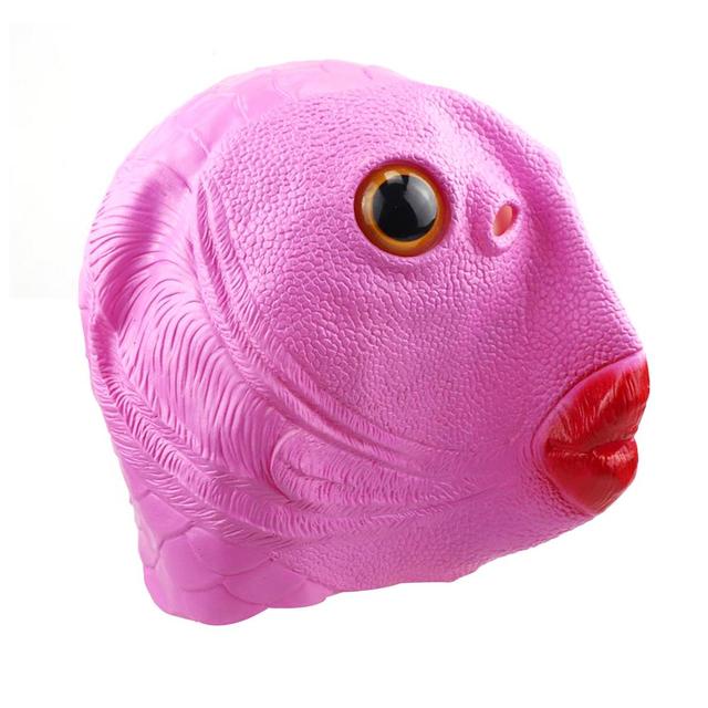 Green Fish Head Mask Funny Ugly Fish Mask Props Unisex Cosplay Costumes ...