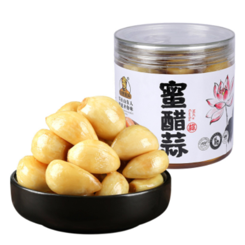 正宗翡翠腊八蒜山东醋泡大蒜绿蒜糖蒜腌制下饭菜 200g Authentic Jade Laba Garlic Pickled Garlic ...