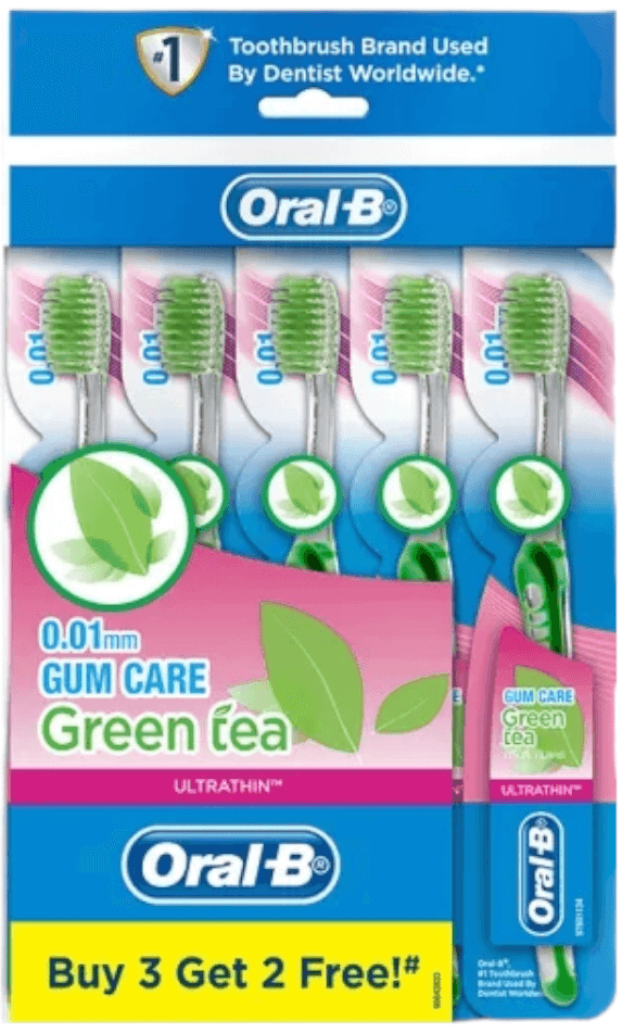 Oral-B UltraThin Gum Care (Extra Soft) Manual Toothbrush 5s - Black Tea ...