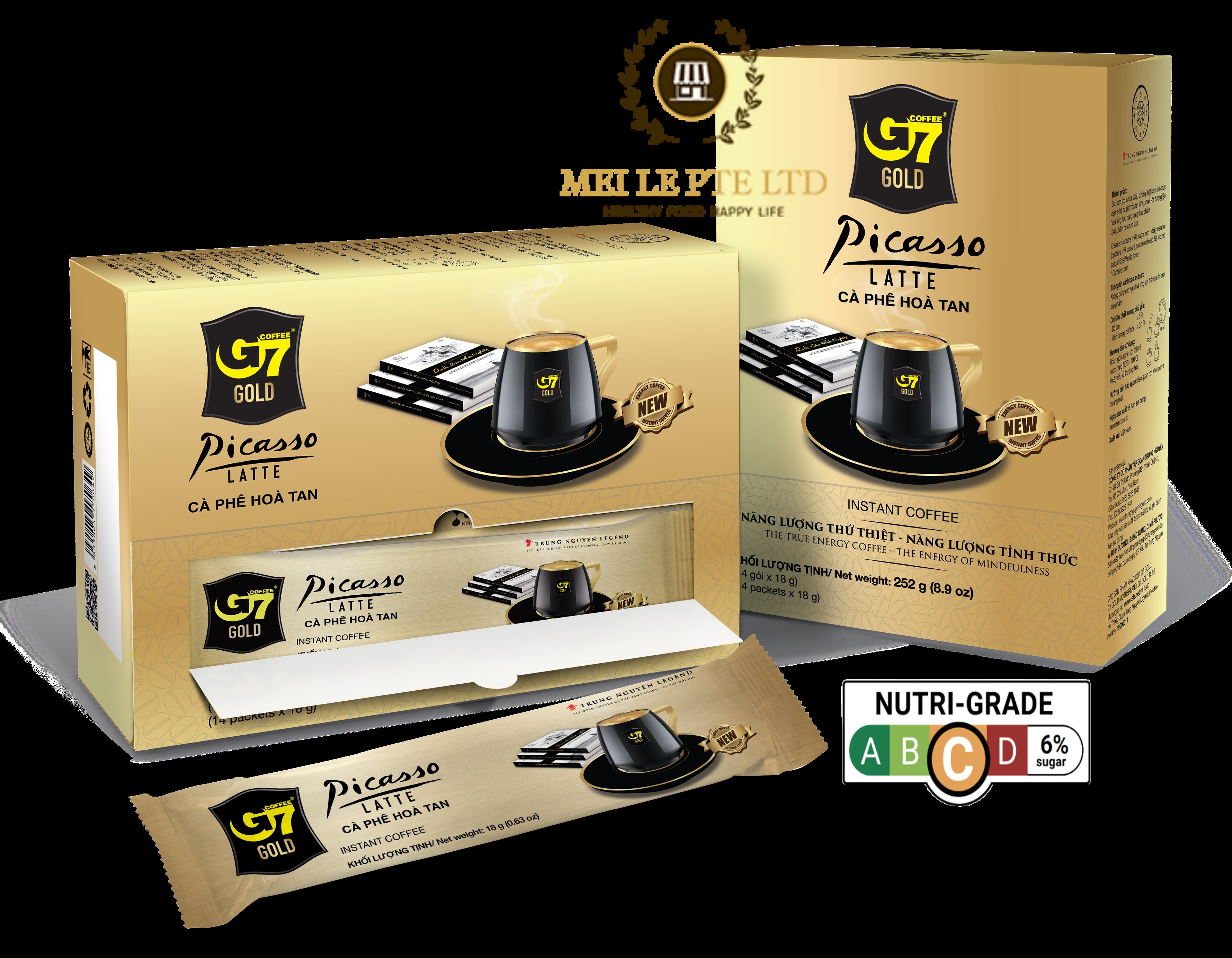 Bundle of 2 ~ G7 Gold Picasso Instant 3 in 1 Coffee - Box 14 sticks x ...