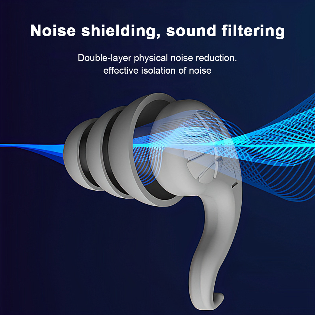 JM Silicone Soft Soundproof Ear Plugs Sleep Noise Reduction Filter for ...