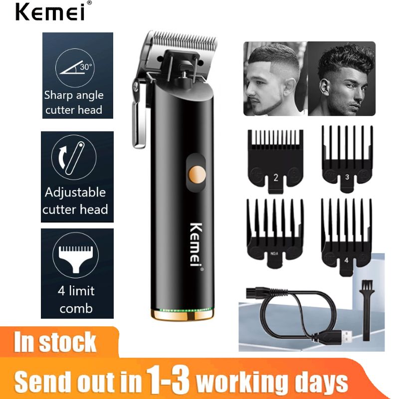 Kemei KM-1892 Cordless Professional Fade Hair Clipper for Barbershop Electric Trimmer Mower ...