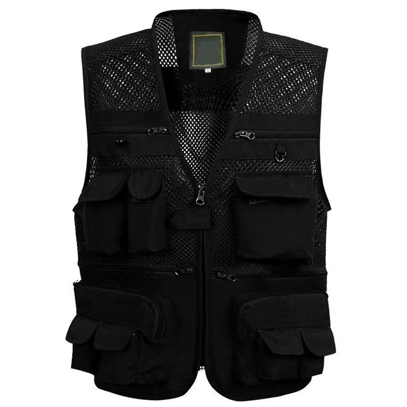 Blue Summer Tool Vest Male Plus Size Mens Work Fishing Tactical Vest ...