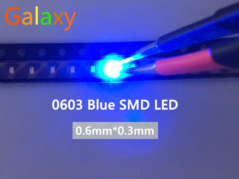 【GlobalTrendz】4000PCS/lot Small BLUE lamp beads 0603 SMD LED 0603 BLUE ...