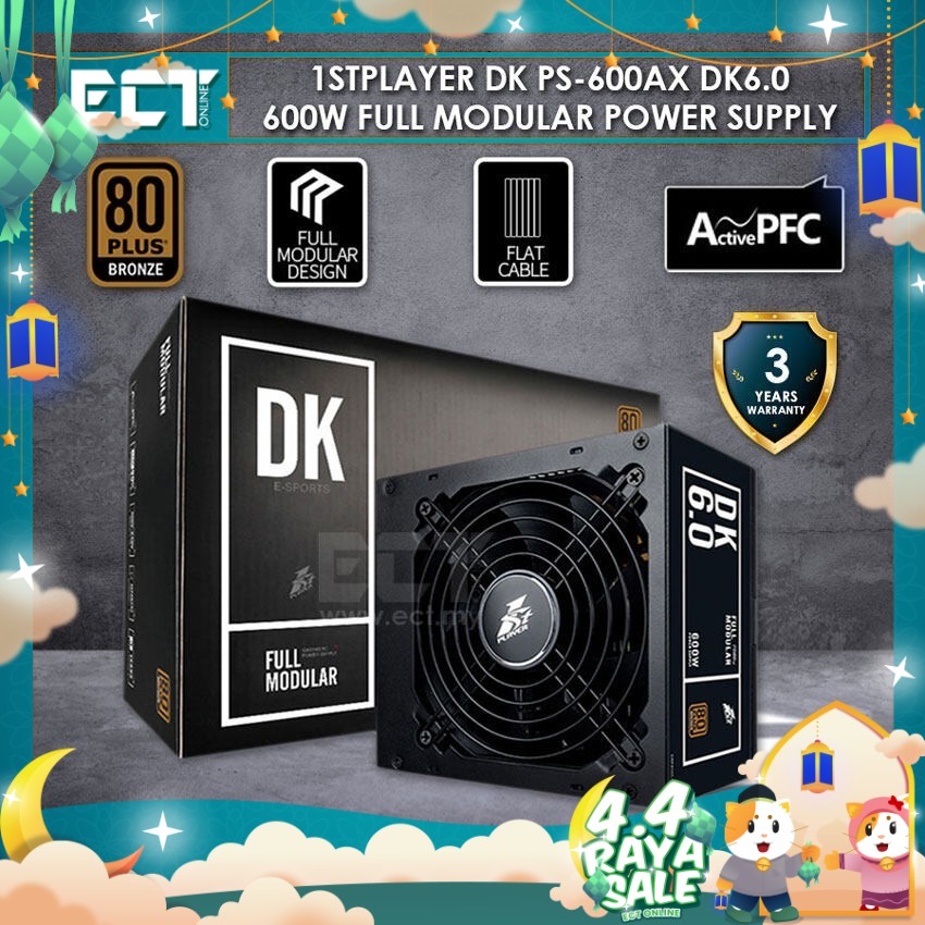 1STPLAYER DK PS-600AX DK6.0 DK 6.0 600W 80 Plus Bronze E-Sport Full ...