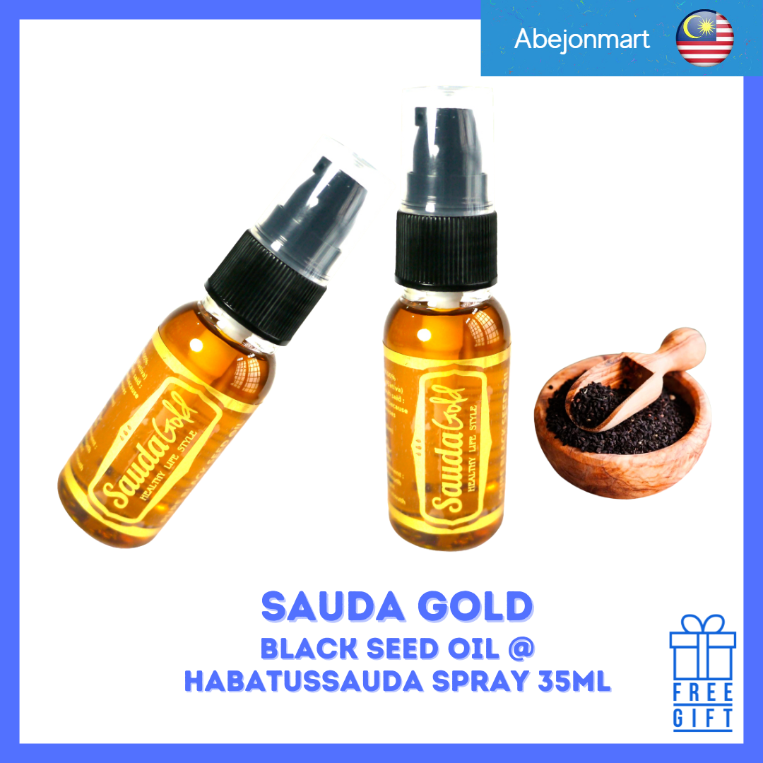 Sauda Gold Habbatus Sauda 35ml spray Pure Black Seed oil spray minyak ...