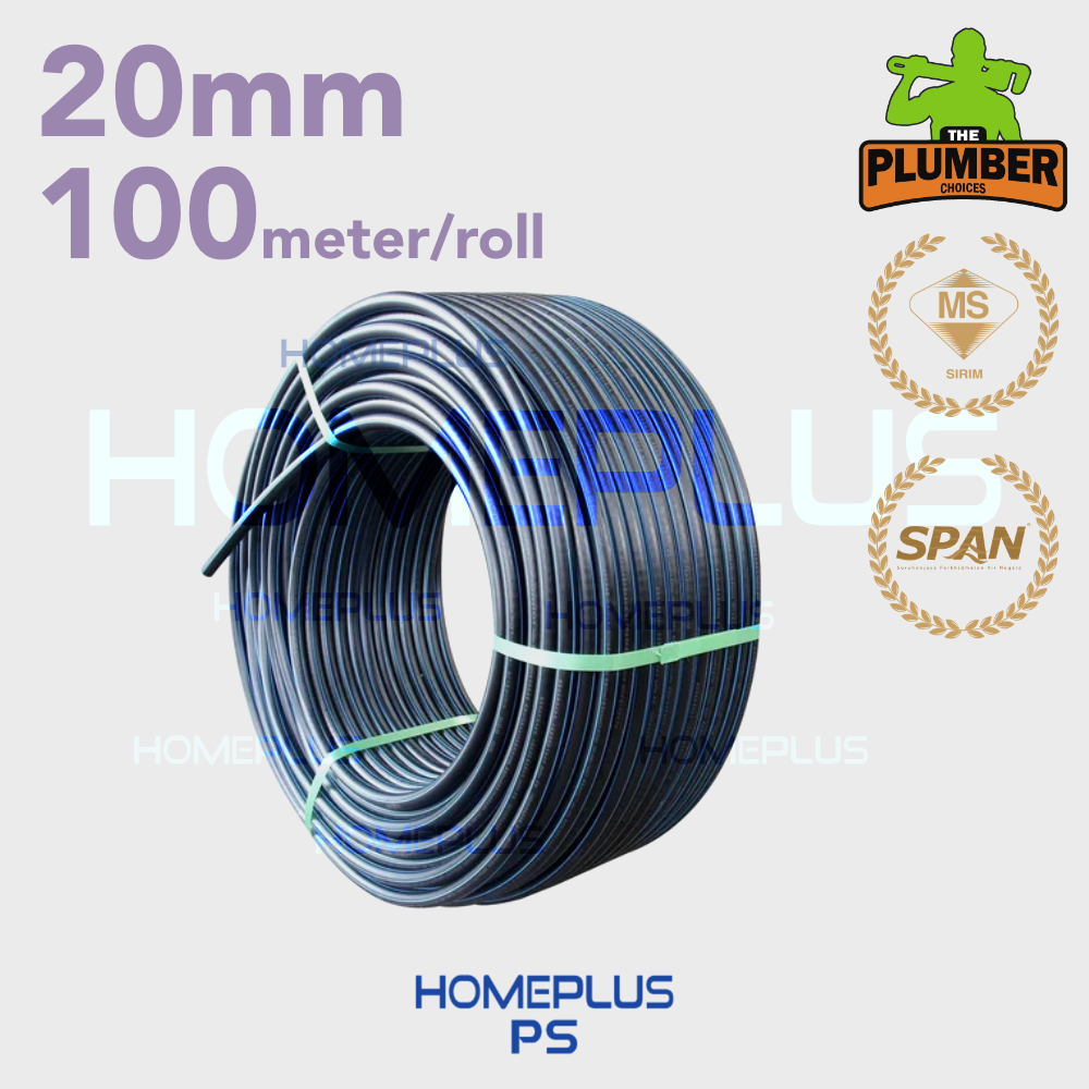 Homeplus HDPE PP Sirim Span Poly Pipe 100 Meter Roll Fittings Pipe ...
